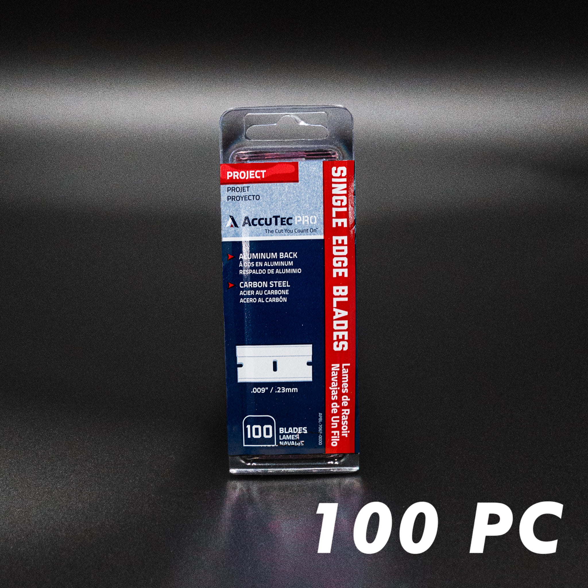AccuTec Pro Single Edge Razor Blades - #9 - 1" Single Edge Blades (100 ...